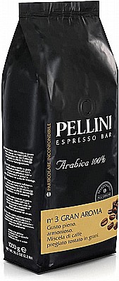 1 ק''ג פולי קפה PELLINI Gran Aroma Nr. 3 (100% ARABICA) חוזק 8/10 | קופידיל מכונות קפה