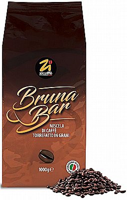 1 ק''ג פולי קפה Zicaffe Bruna Bar חוזק 9 | קופידיל מכונות קפה