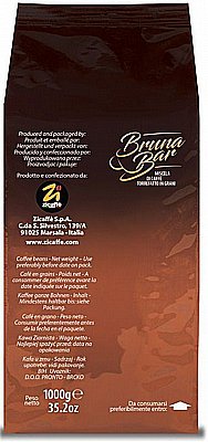 1 ק''ג פולי קפה Zicaffe Bruna Bar חוזק 9 | קופידיל מכונות קפה